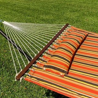 Coronado Double Quilted Hammock - Red/Brown Stripe - Bed Bath & Beyond ...