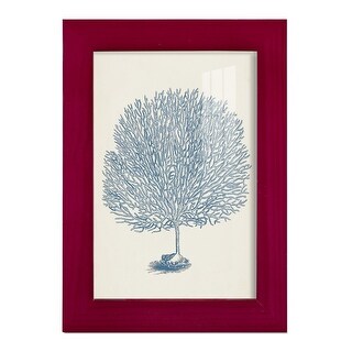Antique Coral Collection I -Framed Print w/glass-Cherry Red - Bed Bath ...