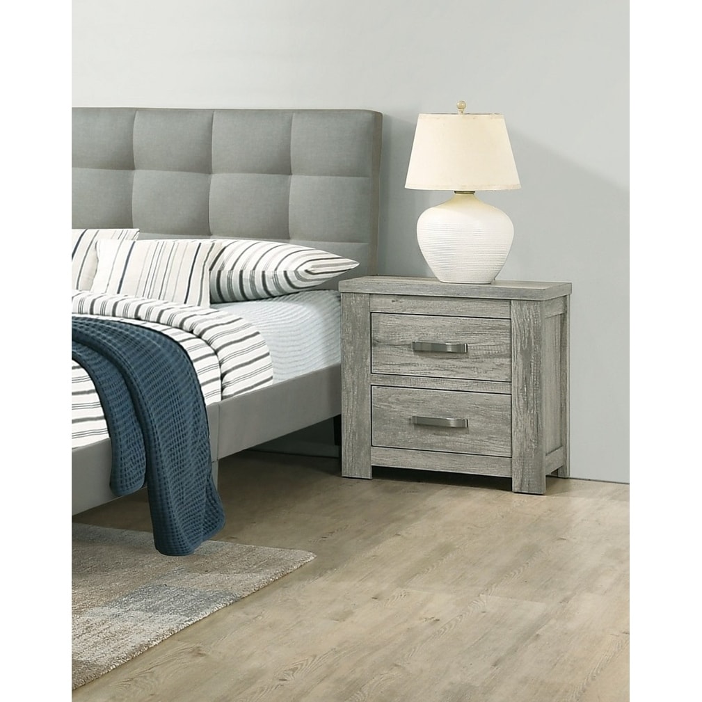 simple rustic bedside table