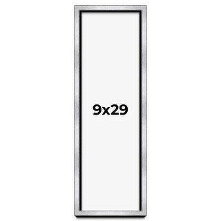 9x29 Shadow Box Frame Silver | 1.375 Inches Deep Real Wood - Bed Bath ...