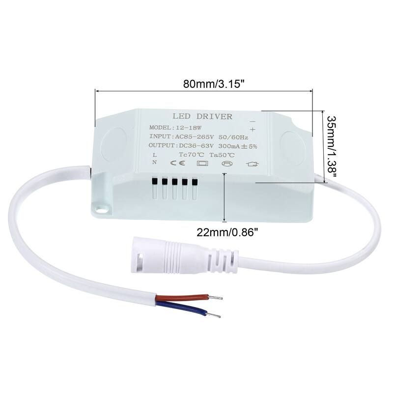 5x LED Driver AC 85-265V Output Female Connector Rectifier Transformer ...