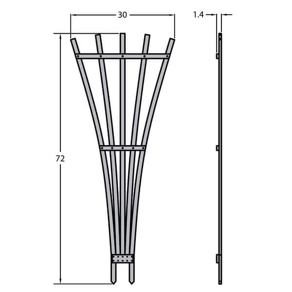 HIGHWOOD Eco-Friendly 6ft Traditional Fan Trellis - Bed Bath & Beyond ...