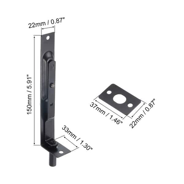6 Inch Stainless Steel Door Concealed Slide Lock Latch Flush Bolt - Bed ...