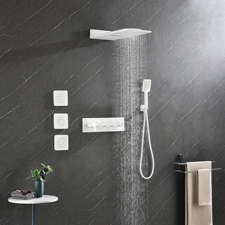 Wall Mounted Shower System With 3 Body Sprays and Handheld Shower - Bed ...