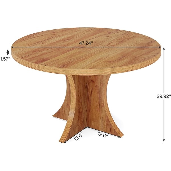 Round Dining Table for 4-6, 47.24 Inches Kitchen Table - Bed Bath ...