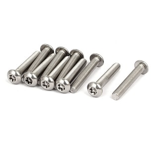 M5x30mm 304 Stainless Steel Button Head Torx Security Tamper Proof Screws 10pcs - Silver Tone ...