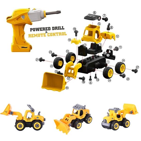 The latest DIY bulldozer dismantling toy-with electric drill-changing ...