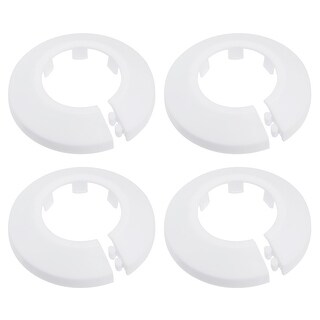 32mm Pipe Cover Decoration PP Plastic Water Pipe Escutcheon White 4pcs ...