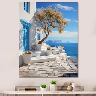 Designart "Greece Cycladic Harmony III" Greece Wall Decor - Bed Bath ...