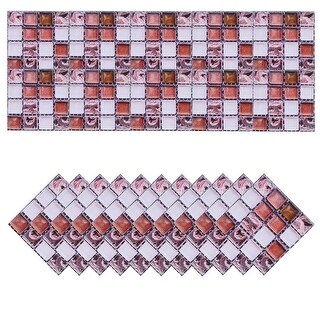 20Pcs Mosaic Tile Stickers, 10 x 10cm Square Wallpaper Self-Adhesive ...