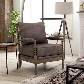 Union Rustic Boho Faux Leather Upholstered Arm Chair by The Curated ...