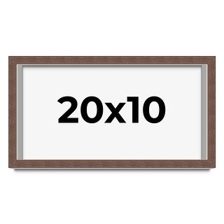 20x10 Shadow Box Frame Brown | 1.125 inches Deep Real Wood Rustic - Bed ...