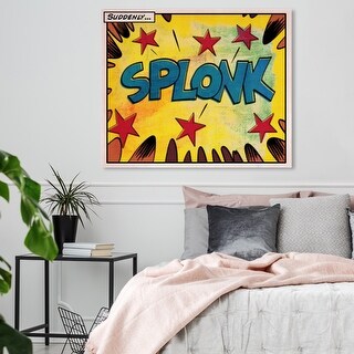 Oliver Gal ' Splonk' Advertising Wall Art Canvas Print - Yellow, Blue ...