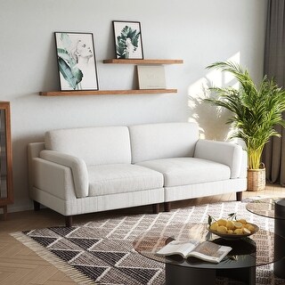 Modern 90" inch Sofa Comfy Corduroy Deep Seats Sofa - Bed Bath & Beyond ...