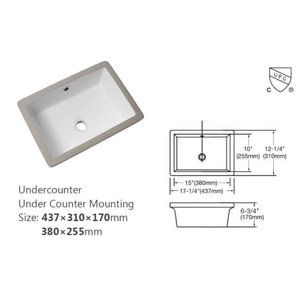 undermount rectangular bathroom sink sizes