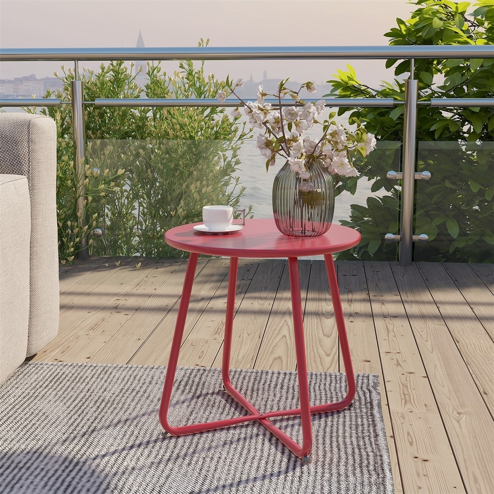 Red Metal Outdoor Tables - Bed Bath & Beyond