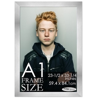 A1 Frame Silver Modern Minimalist - Wooden 23.5x33.25 Frame - Modern ...