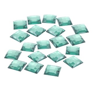 20Pcs Acrylic Flat Back Rhinestones Square Artificial Gemstone for DIY ...