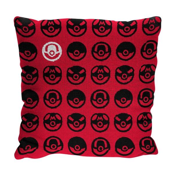 Pokemon Iconic Poke 2Pk Double Sided Jacquard Pillow - Black - Bed Bath ...