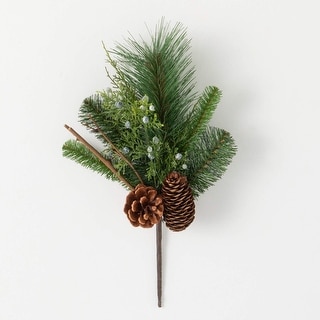 Sullivans Artificial Christmas Lush Pine Pinecone Stem - Bed Bath ...