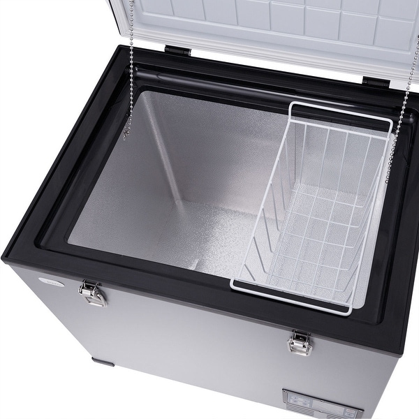 Costway 63 Quart Portable Electric Car Cooler Refrigerator Freezer Compressor Camping