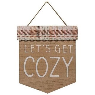 Get Cozy Plaid Wood Sign - 8"W X 9"H - Bed Bath & Beyond - 36929836