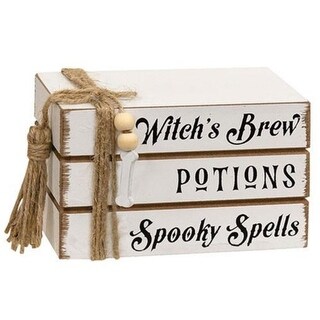 Halloween Mini Book Stack Decor Witchs Brew Potions Spooky Spells - 3 ...