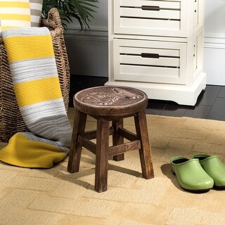 SAFAVIEH Jewel White Wash Stool - Bed Bath & Beyond - 11934960