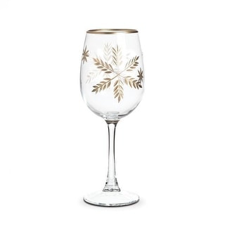 Snowflake Stemmed Goblet Glass - Bed Bath & Beyond - 40793986