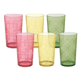 CreativeWare Etched 6 Pack Tumblers, 24 Ounce - 24 ounce - Bed Bath ...