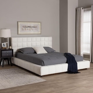 Braylin Glam and Luxe Teddy-Bear Fabric Platform Bed - Bed Bath ...