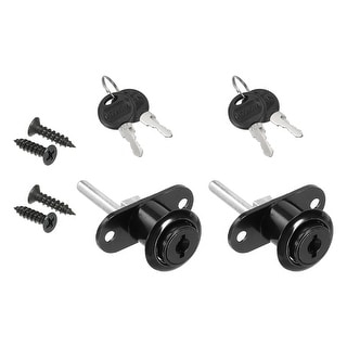 16mm Drawer Locks with Keys, 2 Pack Zinc Alloy Office Drawer Lock ...