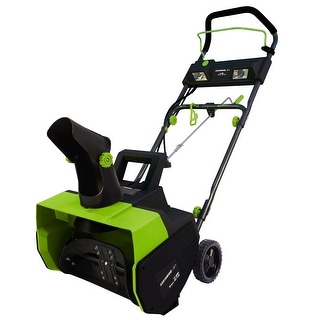 Earthwise 15-Amp 18-Inch Electric Corded Snow Thrower with LED Lights ...