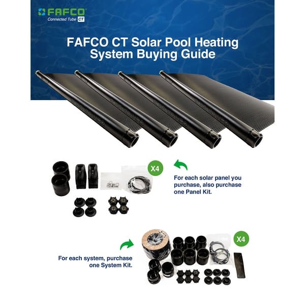 FAFCO Baby Bear Compact Design Solar Power Pool Heater for Above-Ground ...