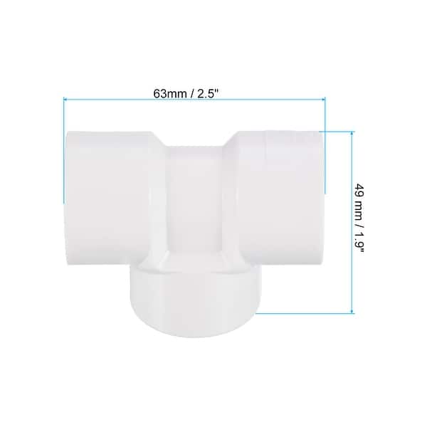 6Pcs UPVC Pipe Fitting 3/4PT Female Thread Tee Socket Hose Connector ...