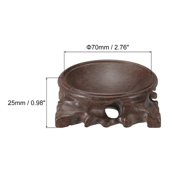 Wooden Ball Stand Holders Displays Base 70mm Dia Black for Crystal Ball ...