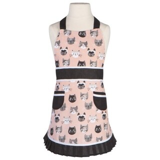 Cats Meow Children's Kitchen Apron - 21" - Pink and Black - Bed Bath ...