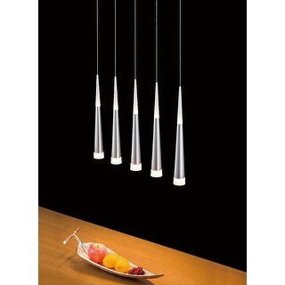 PageOne Lighting Meteor 1.32 pound Brushed Aluminum LED Pendant - Bed ...
