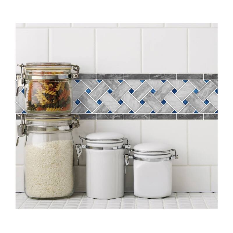 Art3d Peel and Stick Tile 12.4"x5" Waist Line Mosaic Tiles (10-Pack ...