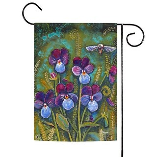 Purple & Blue Viola Blooms Outdoor Mini Garden Flag 18"x12.5" - Bed ...