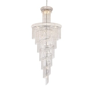 Elegant Lighting V1800SR36/RC Spiral 32 Light 36" Wide Crystal - Bed ...