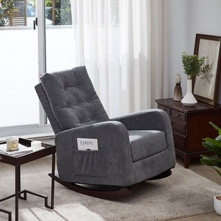 Fabric Accent chair TV Chair Leisure Sofa Lazy Recliner High Back Arm ...