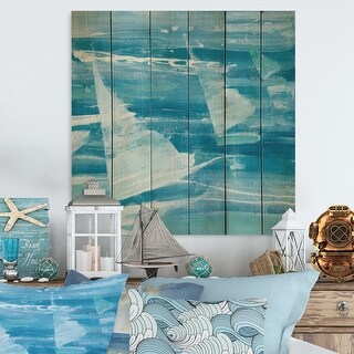 Designart 'From The Shore I' Nautical & Coastal Wood Wall Art Panels ...