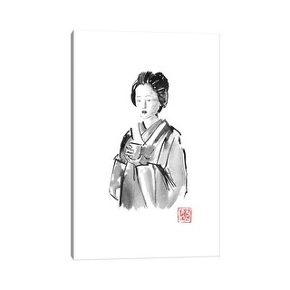 iCanvas "Geisha Drinking" by Pechane Canvas Print - Bed Bath & Beyond ...