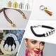 Pack Tassel Cord End Caps, Copper Glue in Leather Barrel Kumihimo End ...