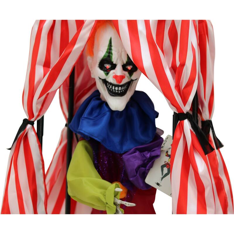 Haunted Hill Farm Animatronic Hanging Clown with Lights and Sound ...