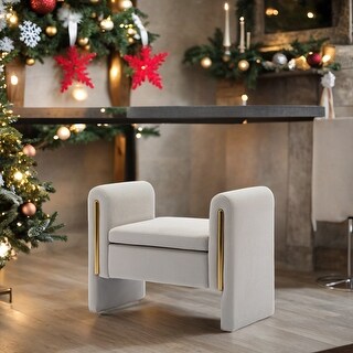 Velvet Fabric Single Bench Shoe Bench Makeup Bench Accent chair For ...