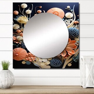 Designart "Peach and White Coral flowers" Abstract Botanicals Wall ...