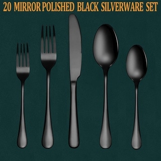 black silverware forks