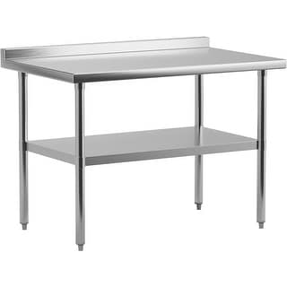 Stainless Steel Work Table with Backsplash - Bed Bath & Beyond - 40575739